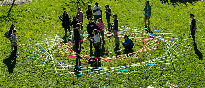 » Math and Art Students Construct Calculating Art on Campus | ESU ...