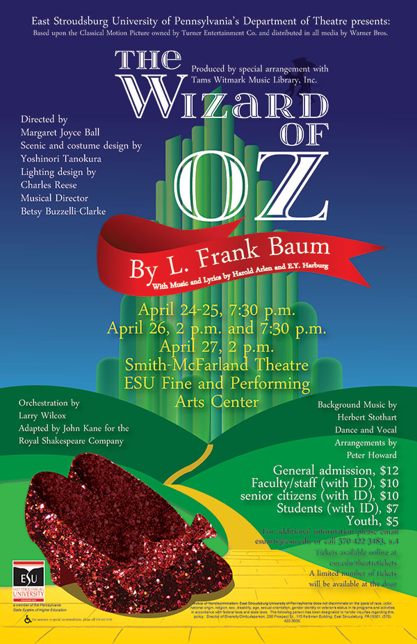 ESU Insider ESU’s Department of Theatre to Present “The Wizard of Oz ...